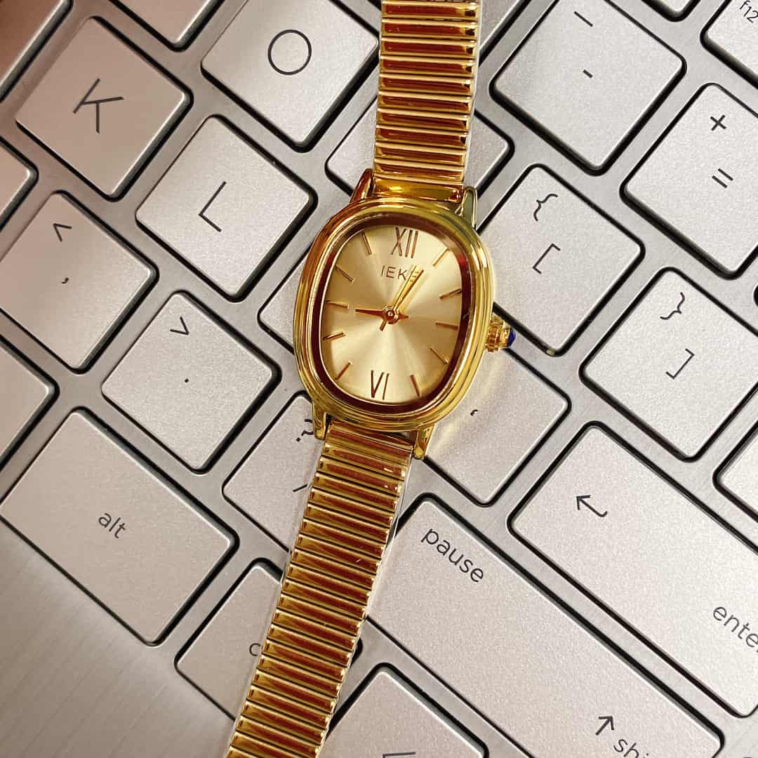 Vintage Gold/Silver Square Face Bracelet Watch - WatchwithSun-Dainty ...