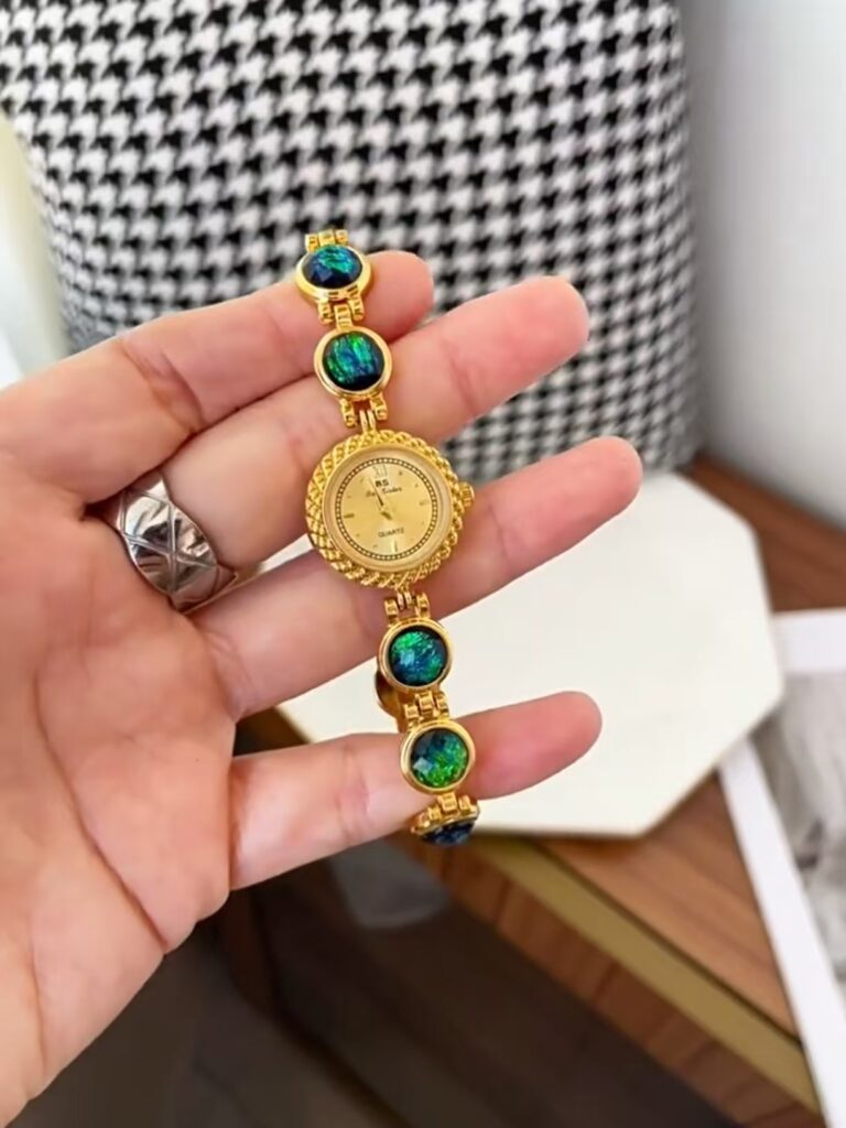 Vintage Colorful Stone Wristwatch for Women - WatchwithSun-Dainty ...