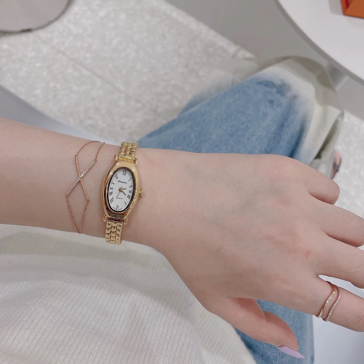 Dainty Gold Bracelet Watch for Women - WatchwithSun-Dainty & Chic Watches for Women