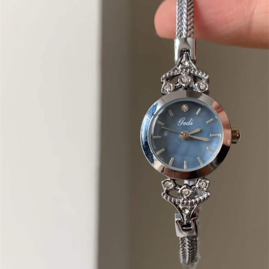 Beige Round Small Face Thin Bracelet Watch - Chic Watches with ...