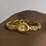 Vintage Style Green Jade Stone Bracelet Watch - WatchwithSun-Dainty ...