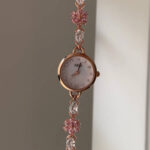 Dainty Gold Round Stainless Steel Bracelet Ladies Watch - WatchwithSun-Dainty & Chic Watches for ...