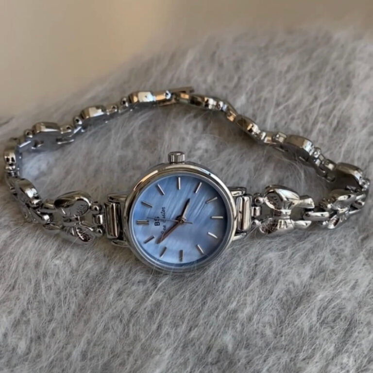 Dainty Blue Motherof Pearl Face Bracelet Watch - WatchwithSun-Dainty ...