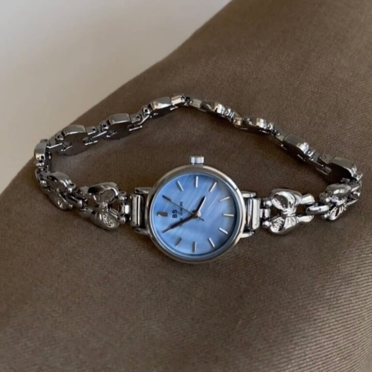 Dainty Blue Motherof Pearl Face Bracelet Watch - WatchwithSun-Dainty ...