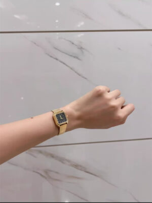 Minimalist Gold Rectangle Face Ladies Watch - WatchwithSun-Dainty ...