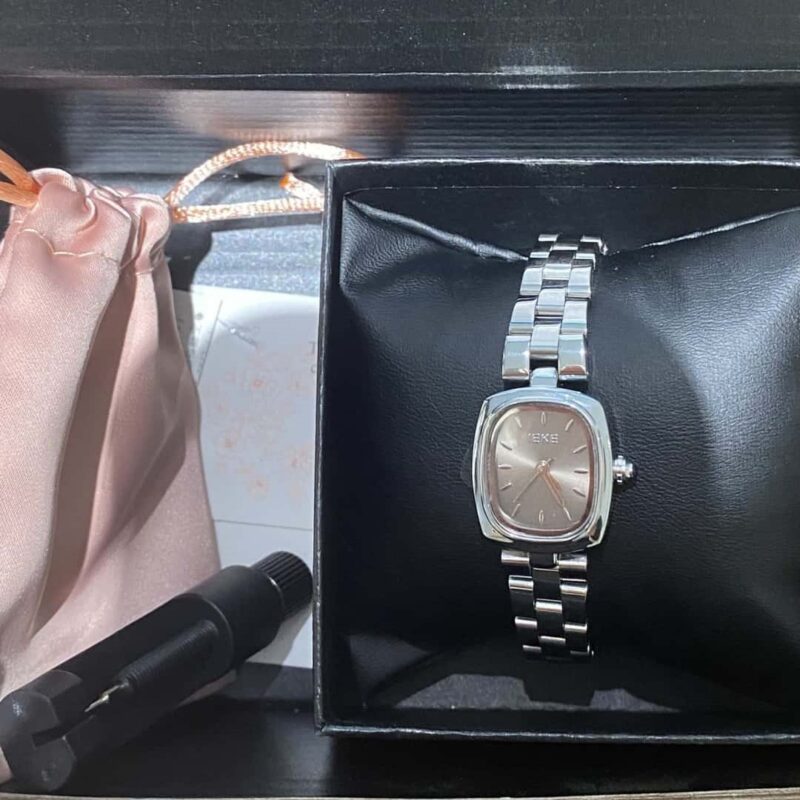 Classic Gold/Silver Small Square Women's Watch - WatchwithSun-Dainty ...