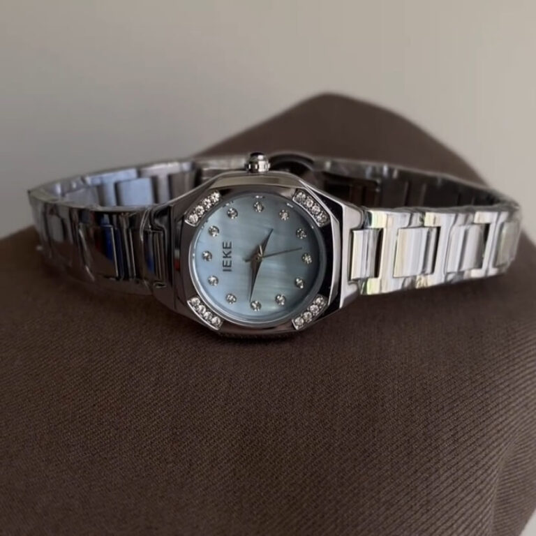 Dainty Blue Mother of Pearl Dial Silver Bracelet Watch - WatchwithSun ...