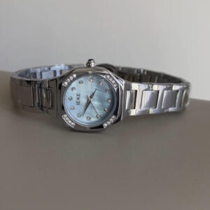 Dainty Blue Mother of Pearl Dial Silver Bracelet Watch - WatchwithSun ...