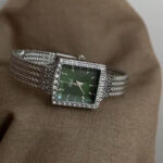Chic Emerald Green Color Face Bracelet Watch - WatchwithSun-Dainty ...