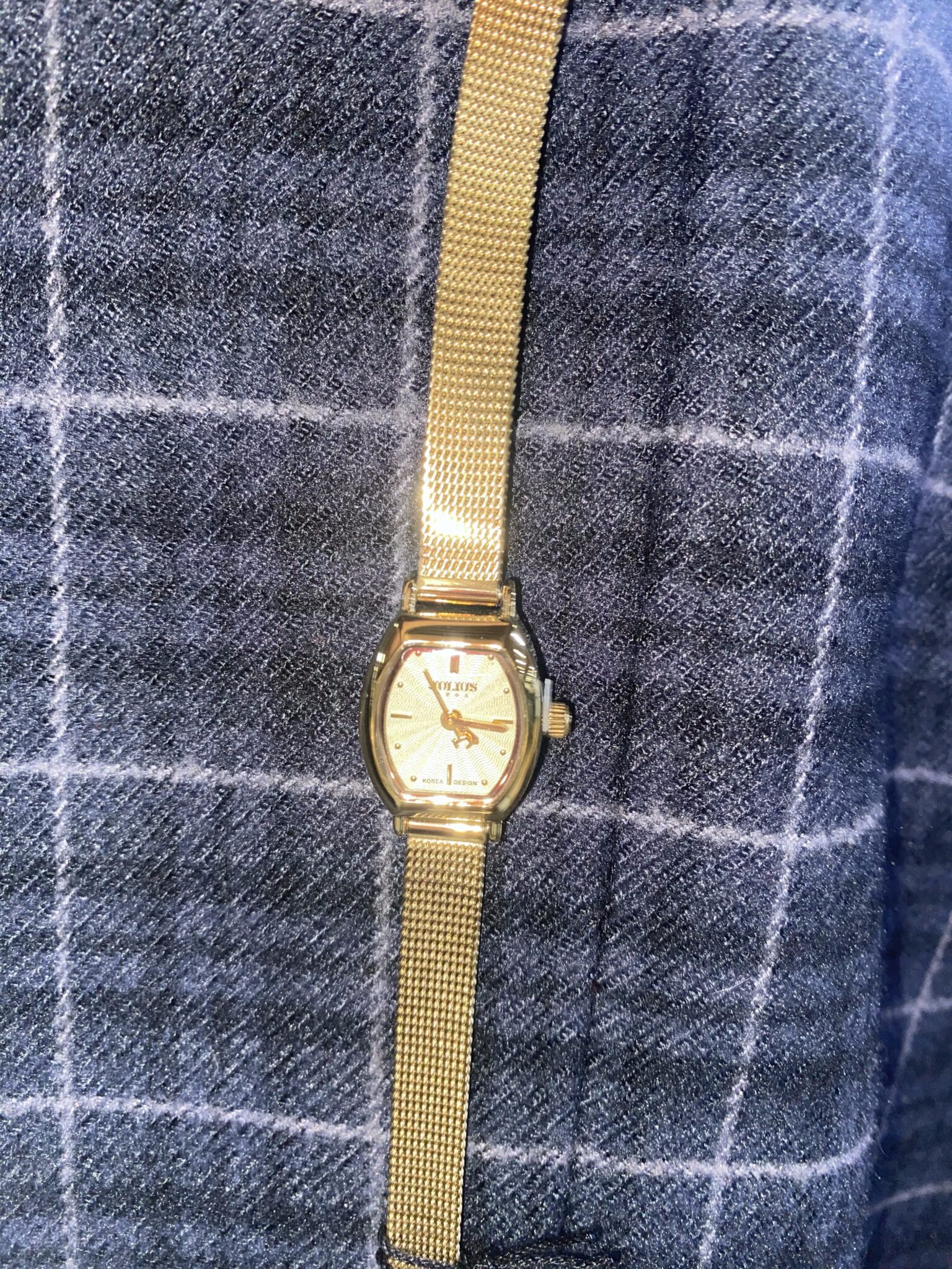 Womens Vintage Gold/Silver Small Face Mesh Watch - WatchwithSun-Dainty & Chic Watches for Women