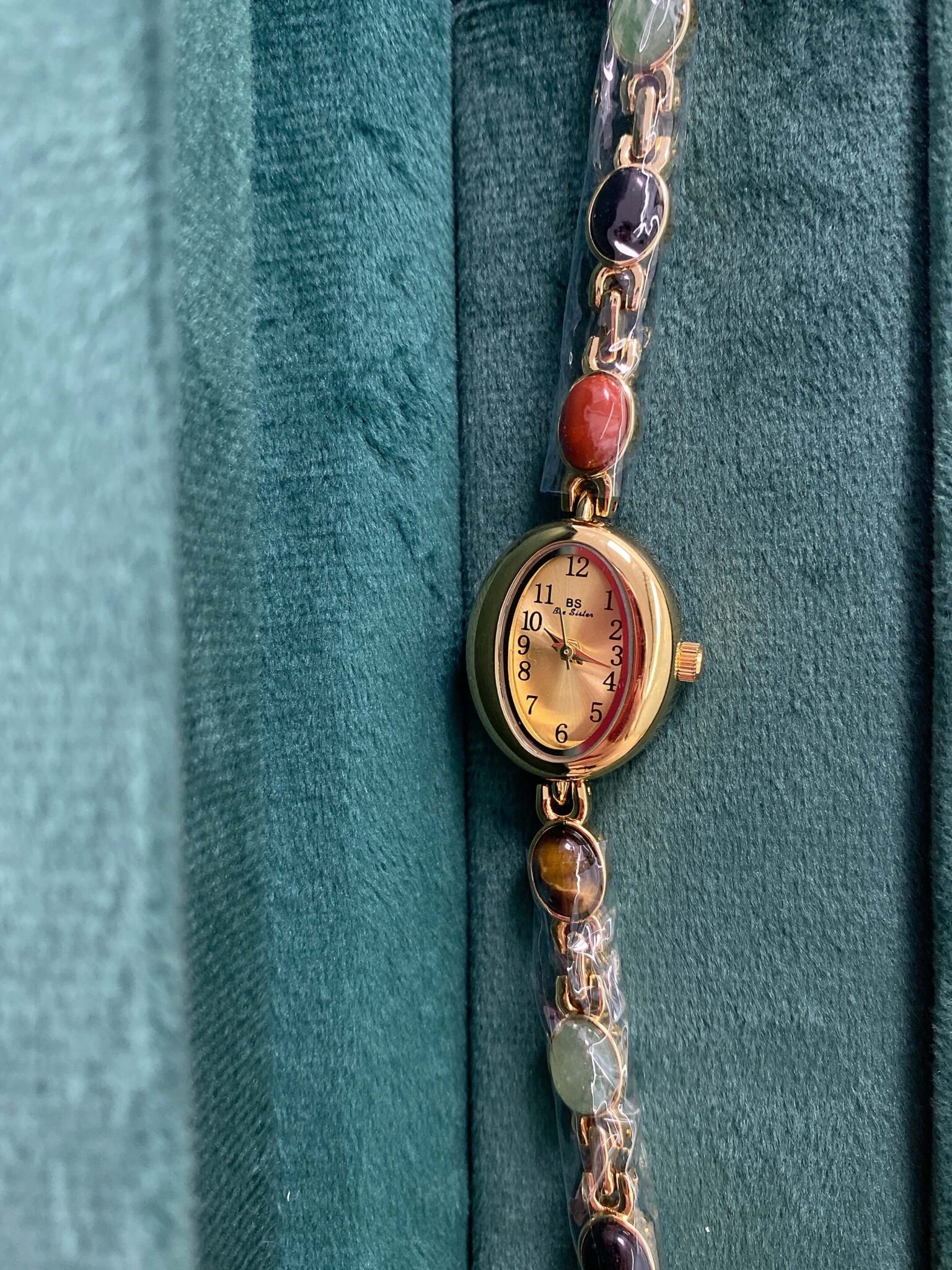 Vintage Style Colorful Nature Stone Bracelet Watch - WatchwithSun ...
