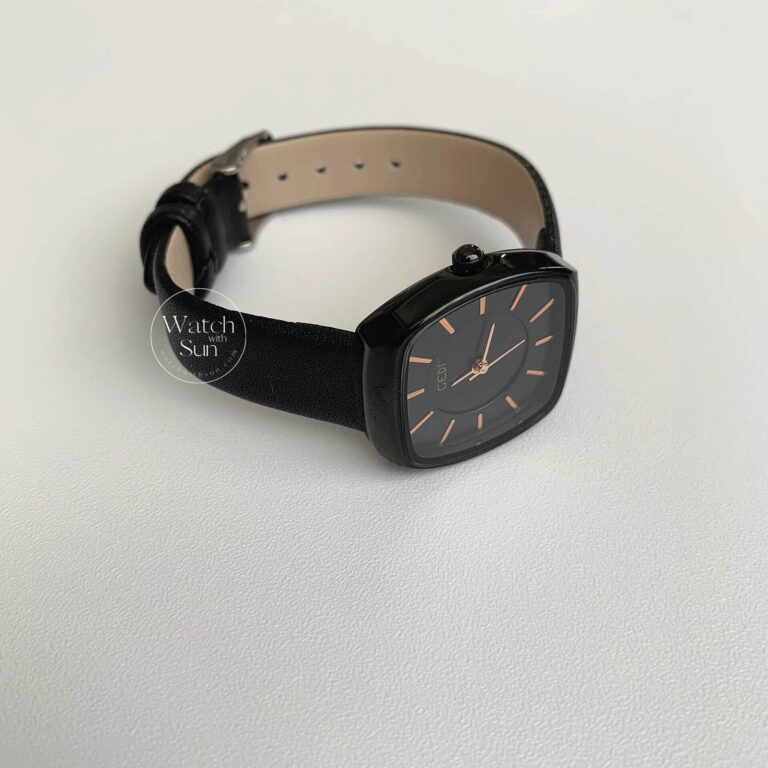 Minimalist Square Face Dark Brown/Black Leatehr Watch - WatchwithSun ...