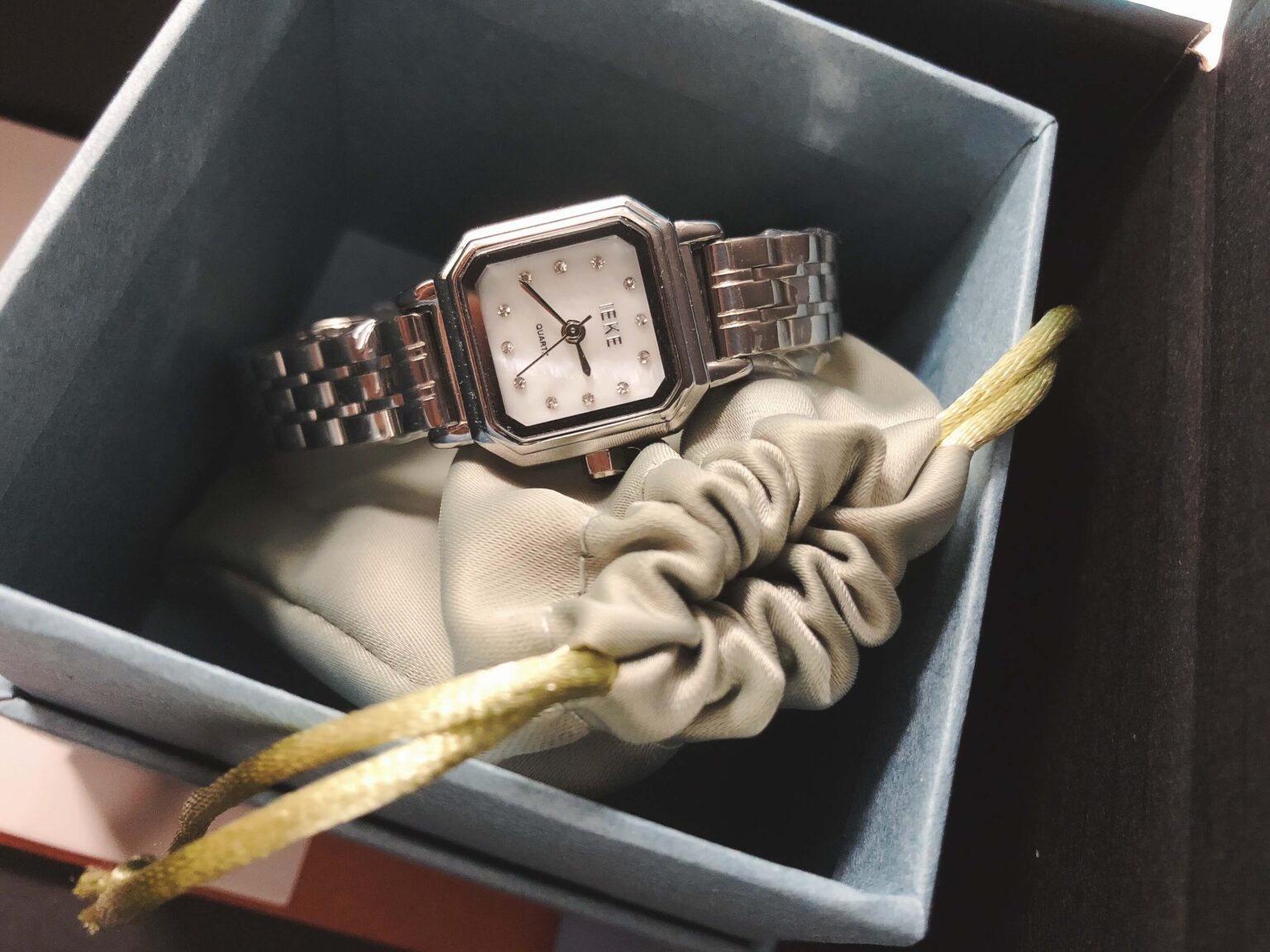 Minimalist Square Face Silver Stainless Steel Laides Watch ...