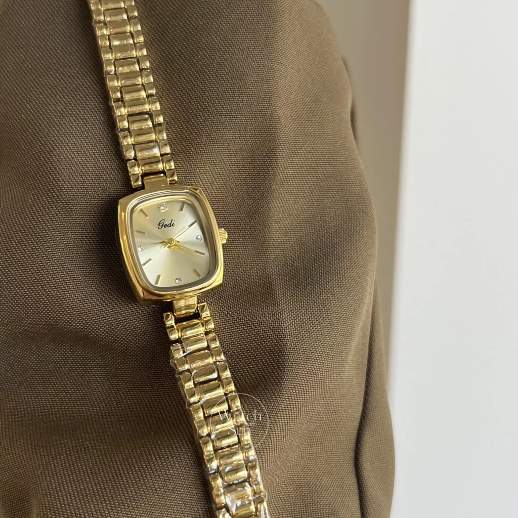 Dainty Gold Watch Women Small Gold Watches Ladies Square - WatchwithSun ...