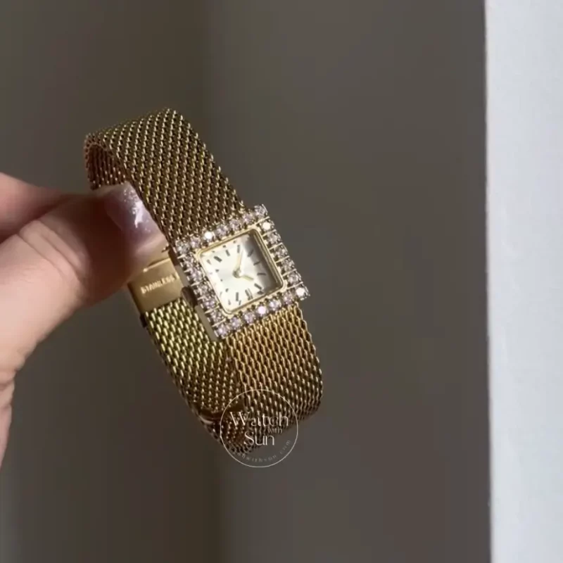 Vintage Small Face Ladies Gold Watch Square Watch for Women ...