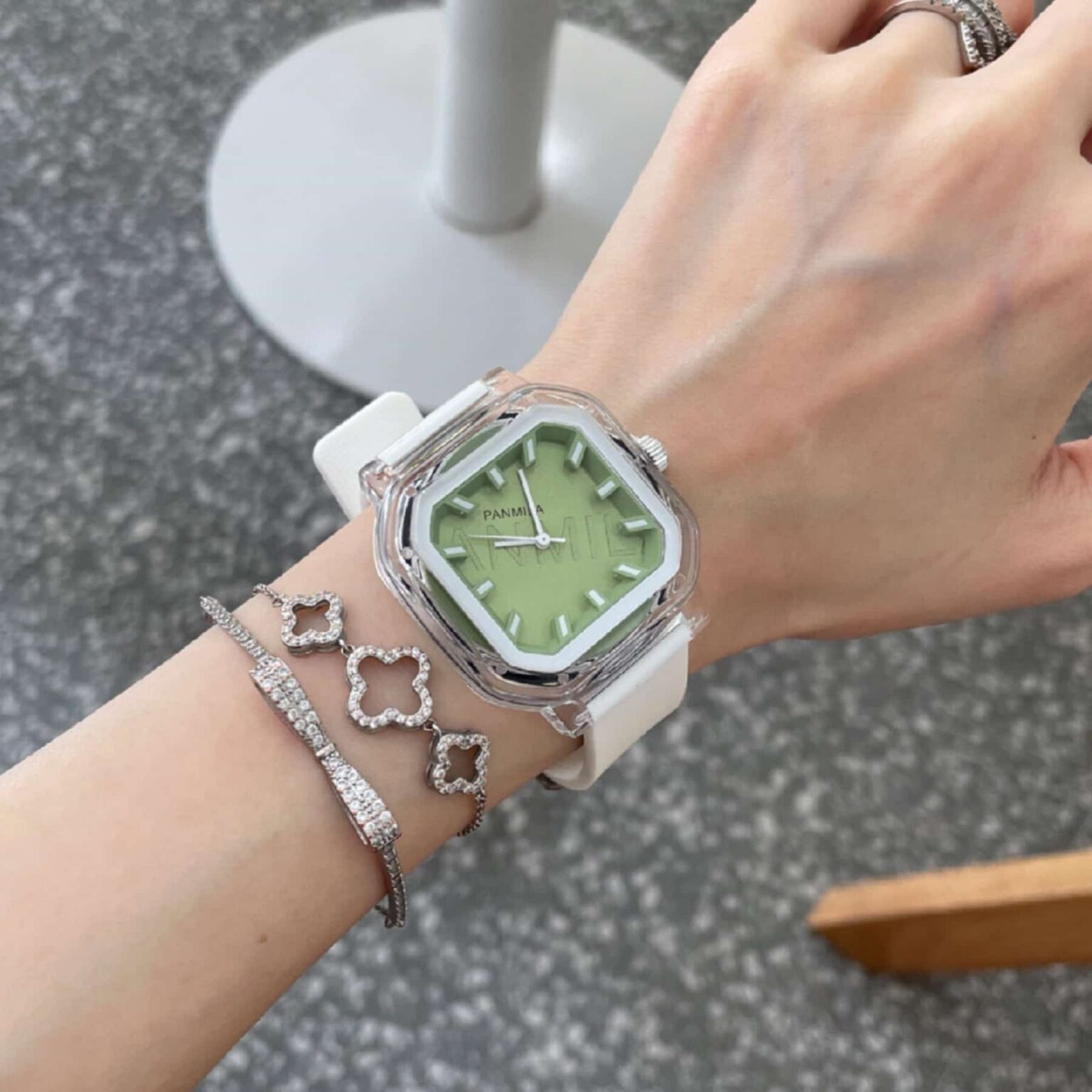 Mint Glow/Pink Silicone Watch for Women - WatchwithSun-Dainty & Chic ...