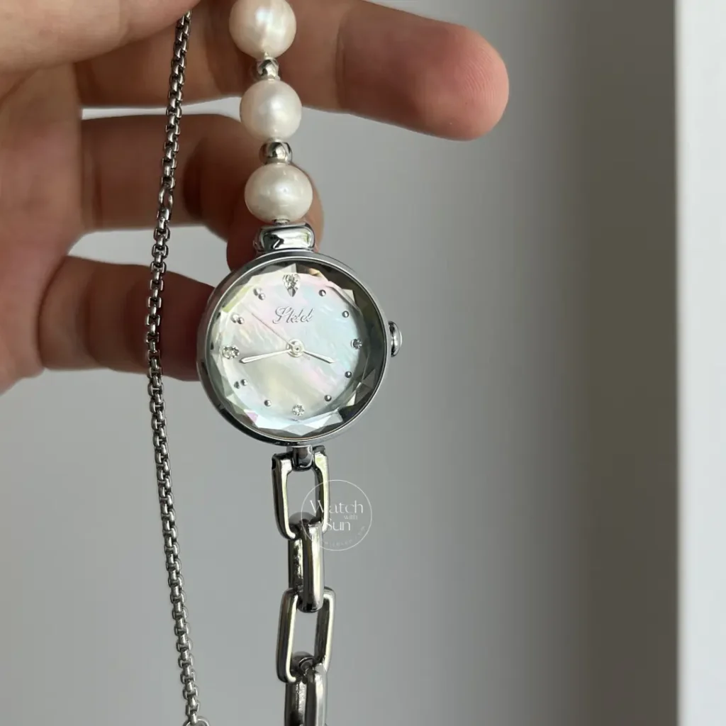 Handmade Freshwater Pearl Bracelet Watch for Women Dainty Mother of ...